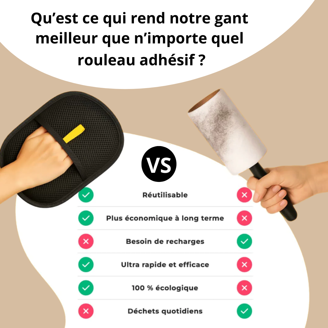 Gant anti-poils magique – Nos 4 pattes